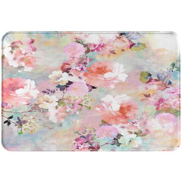 商品名:  Bath Mats for Bathroom, Bath Mat Rugs Non Slip,Romantic Pink Watercolor Chic Floral Floor Rug Carpets Washable Bat...