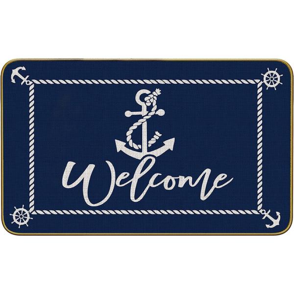 商品名:  Doormats Nautical Welcome Anchor Doormat Door Mat for Home Boat Entrance Lake House Floor Mats 16x24 Inchブランド: Bod...