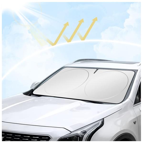 商品名:  240T Thickened Titanium Silver Cloth Car Sun Visor,UV-Blocking&amp;Heat-Insulating Sunshade for Automotive Glass t...