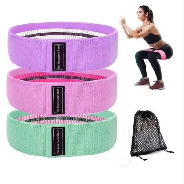 商品名: エクササイズバンド ワークアウト用 エクササイズバンド ワークアウト 説明書付き 3つのブーティーバンド 女性の脚と臀筋用 ヨガスターターセット Resistance Bands for Working Out, Exercise...