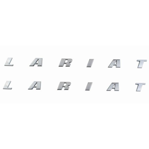 商品名:  2Pc Lariat Side Fender Emblems Letter Lariat Badge Nameplate 3D Logo Fit for 150 250 350 Truck Pickup (Chrome)ブランド...