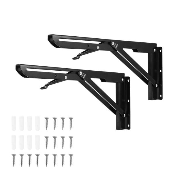 商品名:  ygqzm 2pcs Folding Shelf Brackets Heavy Duty Stainless Steel Collapsible Shelf Bracket for Table Work Space Saving...