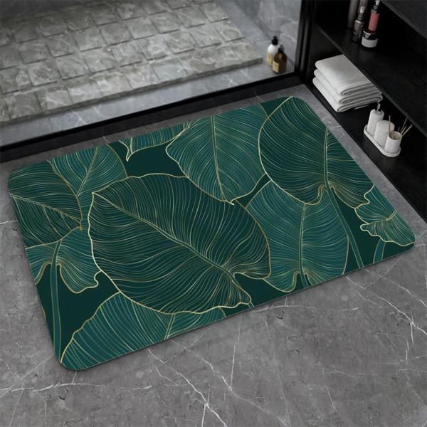 商品名:  KXO Bath Mat,The Leaves Non-Slip Volume Super Absorbent Fast Drying for Bathroom Kitchen Door mat,Eco-Friendly Eas...