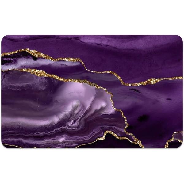 商品名:  Bath Mat,Purple-Gold Marble Soft Wrinkle Free Bathroom Floor Rugs Non-Slip Volume Super Absorbent Fast Drying for ...