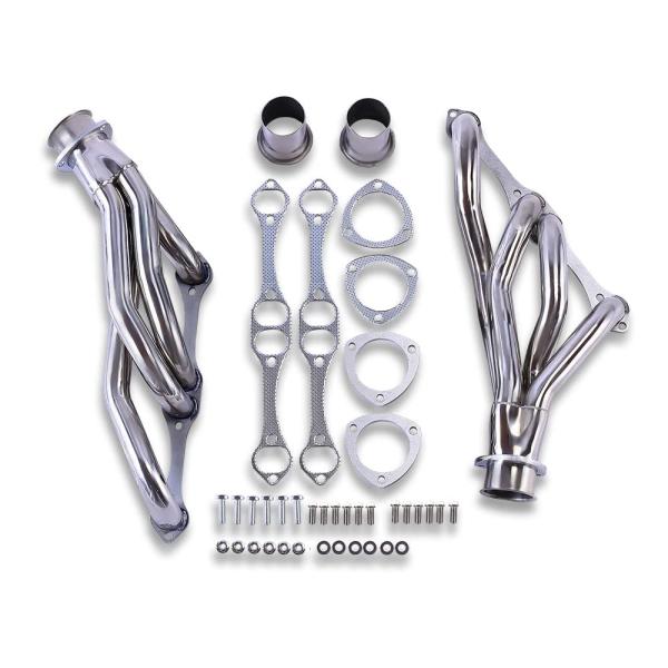 商品名: DEMOTOR PERFORMANCE シルバーステンレススチール エキゾーストマニホールドヘッダー SBC 265 283 350 400 V8用 DEMOTOR PERFORMANCE Silver Stainless Ste...