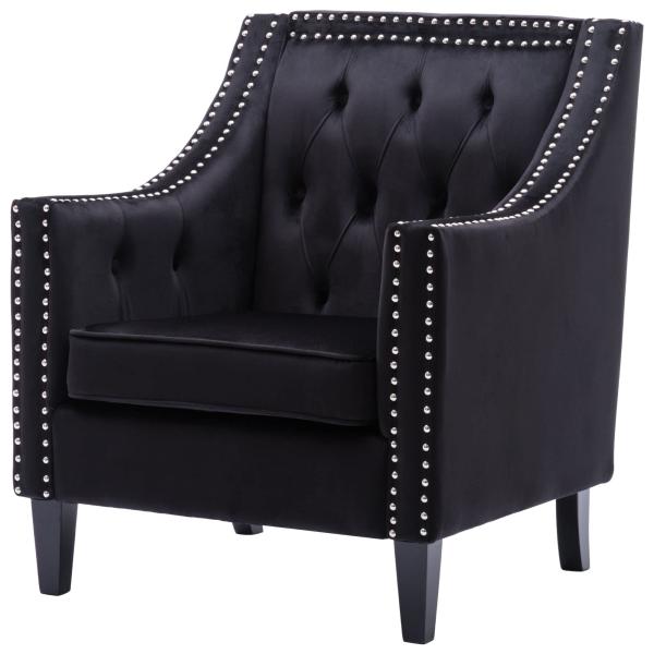 商品名:  BESTANO Tufted Velvet Side Chair with Nailhead Trim, Accent Armchair Club Chair Upholstered Single Sofa for Living...