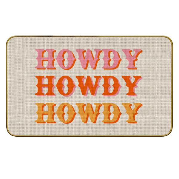 商品名:  Funny Pink Howdy Doormat Door Mat for Home Entrance, Boho Western Cowboy Preppy Farmhouse Floor Mats for House Fro...
