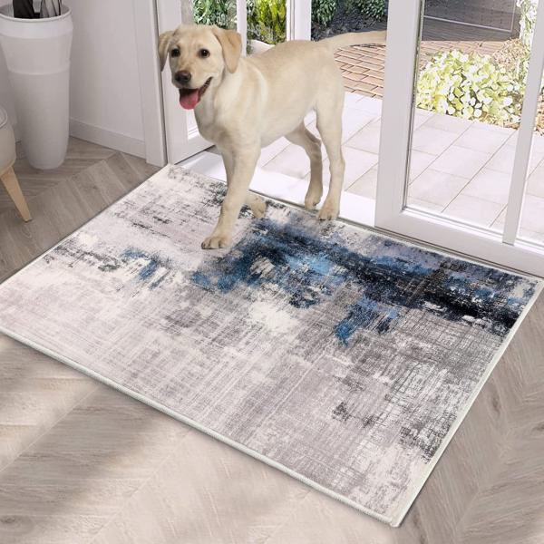 商品名:  Cristgee Door Mat, Front Indoor Door Mat Faux Wool Non-Slip Entryway Rug Absorbent Abstract Throw Rug for Indoor E...