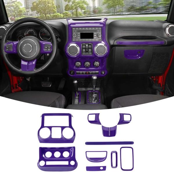 商品名:  RT-TCZ for Jeep JK Interior Trim Kit, Purple Center Console Dashboard Panel Decoration Accessories for Jeep Wrangl...