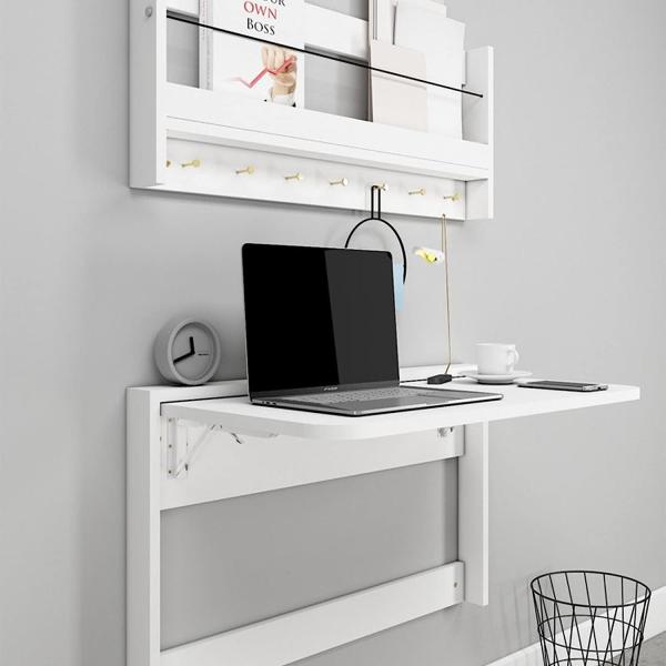 商品名Wall-mounted folding workbench, wall-mounted folding from computer desk,suitable for study and office use, space savi...