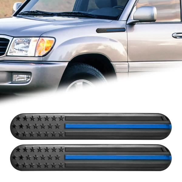 商品名: 車用バッジエンブレムステッカー ユニバーサルカースタイリングデカール USA ブラックメタル 愛国者バッジ 自動車 SUV トラック オートバイ バンパー ウィンドウ フェンダーアクセサリー 3Dメタル粘着スポーツバッジ ブルー ...