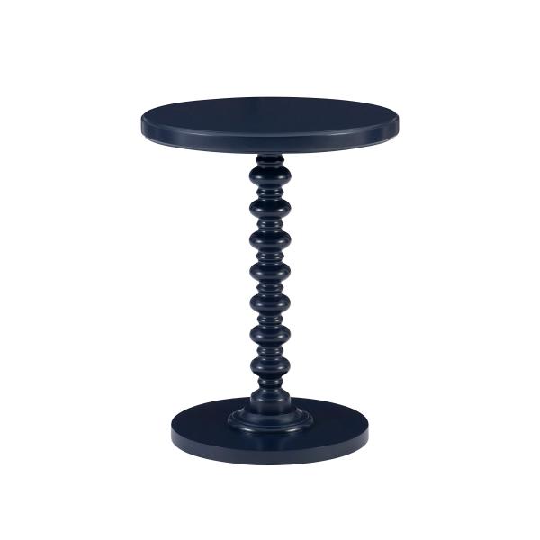 商品名: Powell ネイビーブルーターキン ラウンドターンドル台座サイドアクセントテーブル Powell Navy Blue Tarkin Round Turned Spindle Pedestal Side Accent Tableブ...