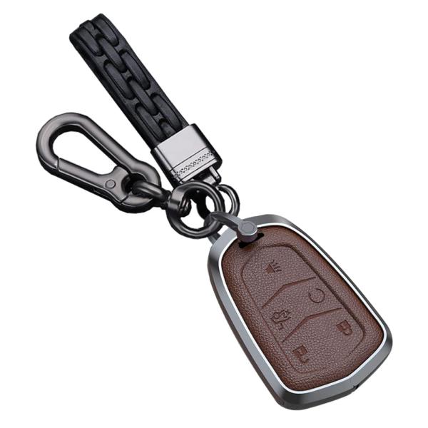 商品名:  HIBEYO 5 Button Key Fob Cover for Cadillac Escalade Cts SRX Xt5 ATS STS Ct6 Xt4 Xt6 Xts Elr Esv 2019-2023 Car Acce...