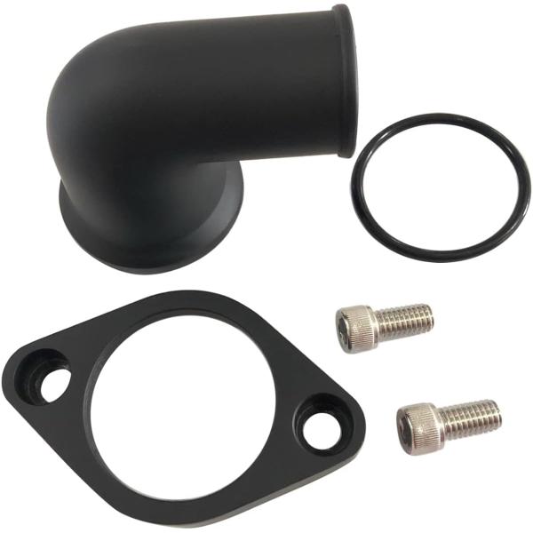 商品名: GSKMOTOR ブラック90°ウォーターネックサーモスタットハウジング 小規模および大ブロックシボレー265 283 305 307 327 350 383 400 396 402 427 454 472 502 348 409...