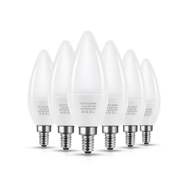 商品名:  Flaspar E12 Candelabra LED Light Bulbs, ?600 Lumen 60W Equivalent 5000K Daylight White Chandelier, B11 Candle Ligh...