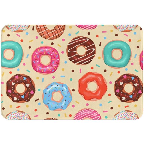商品名:  Donuts Colored Doughnuts Bathroom Rugs Soft Bath Rugs Non Slip, Washable Cover Floor Rug Absorbent Carpets Floor M...