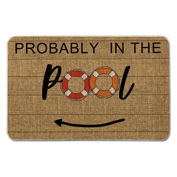 商品名:  KXO Summer Door Mat Probably in The Pool Holiday Decorative Doormat Entrance Rugs Farmhouse Home Kitchen Decoratio...