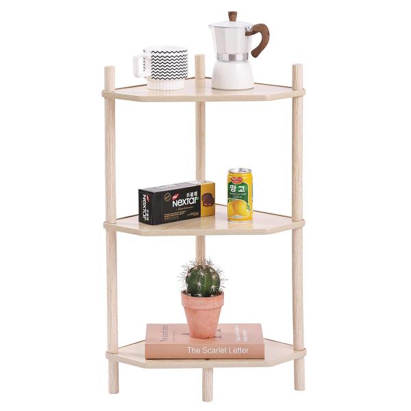 商品名:  LITA Wood Side Table, 3-Tier Nightstand Log Small End Table for Living Room Bedroom Office Small Spaces, Indoor Sm...