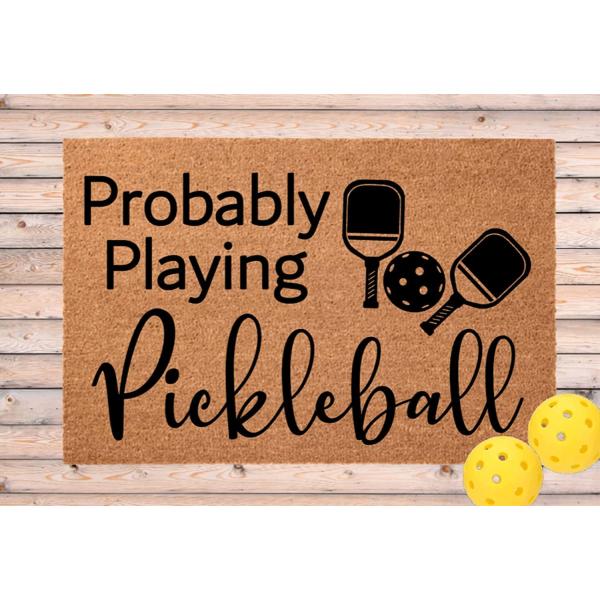 商品名:  Hushuoni Pickleball Doormat, Pickleball Gifts, Probably Playing Pickleball Door Mat, Gift for Pickleball Player, P...