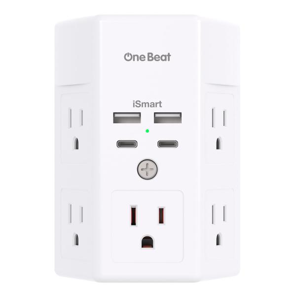 商品名:  Multi Plug Outlet, Surge Protector, 5 Outlet Extender with 4 USB Charging Ports (2 USB C), USB Wall Charger, 3-Sid...