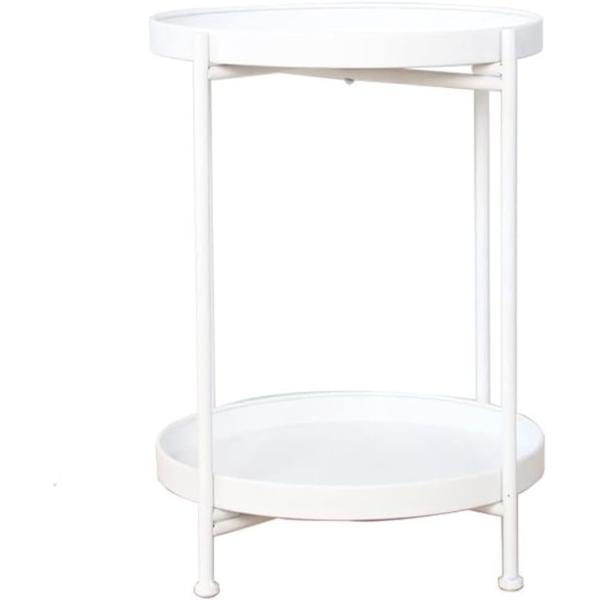 商品名LUKEO Iron Double-Layer Small Coffee Table Corner Round Coffee Table Living Room Mini Sofa Side Tableブランド：商品サイズ：51cm商...