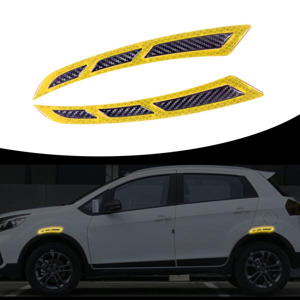商品名:  Sodcay 2 PCS Car Reflective Stickers, Carbon Fiber Anti-Collision Strips, Warning Reflective Strip, for Car SUV Pi...