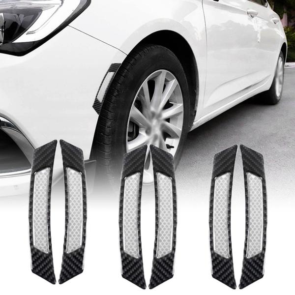 商品名:  Sodcay 6 PCS Car Reflective Stickers, Body Decorative Strip Patch, Carbon Fiber Bumper Strips, Car Wheel Eyebrow B...