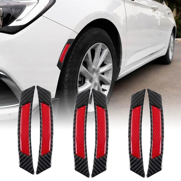 商品名:  Sodcay 6 PCS Car Reflective Stickers, Body Decorative Strip Patch, Carbon Fiber Bumper Strips, Car Wheel Eyebrow B...