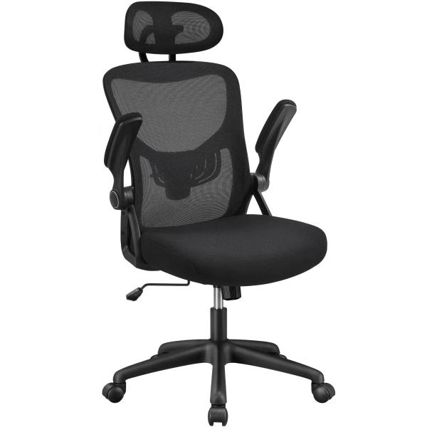 商品名:  Topeakmart Mesh Office Chair Computer Desk Chair with Folding Padded Armrests and High Back Adjustable Headrest Er...