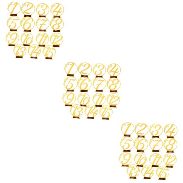 商品名:  ARTIBETTER 45 Pcs Acrylic Dining Table Wedding Table Card Wedding Table Signs Wedding Place Card Holder Wedding De...