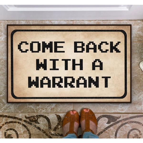 商品名:  Doormats for Outdoor Entrance Come Back with A Warrant Doormat Family Home Decorative Welcome Doormat Family Home ...