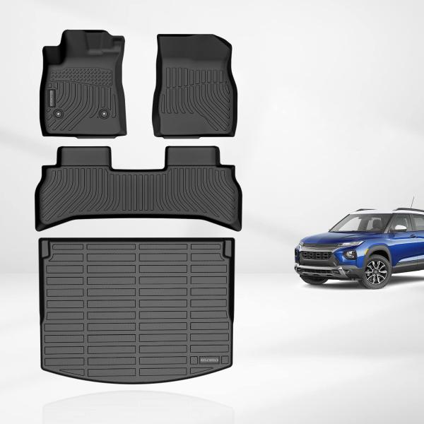 商品名: KELCSEECS 全天候型フロアマット&amp;カーゴライナー (アッパーデッキポジションのカーゴのみ対応) 2021 2022 2023 2024 シボレー トレイルブレイザー カーマット フロアライナー トランクマット シボ...
