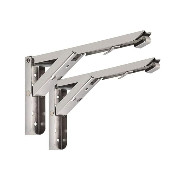 商品名:  ygqzm 2pcs Folding Shelf Brackets Heavy Duty Stainless Steel Collapsible Shelf Bracket for Table Work Space Saving...