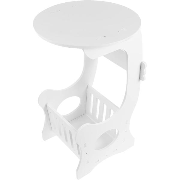 商品名Homoyoyo 1 PC Coffee Table End Table White Round Coffee Table Laptop Tray Table Notebook Laptop Desk Metal End Table ...