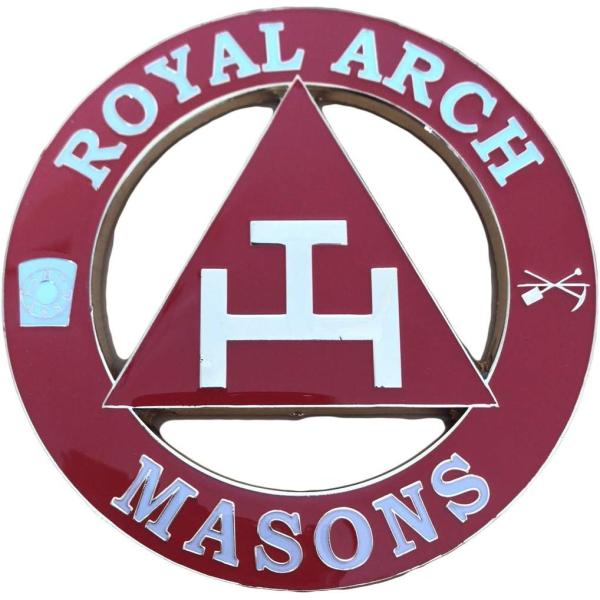 商品名レッドロイヤルアーチ フリーメイソンカーエンブレム フリーメイソンメタル 自動車デカール ギフトRed Royal Arch Freemasonry Masonic Car Emblem Freemason Metal Auto De...