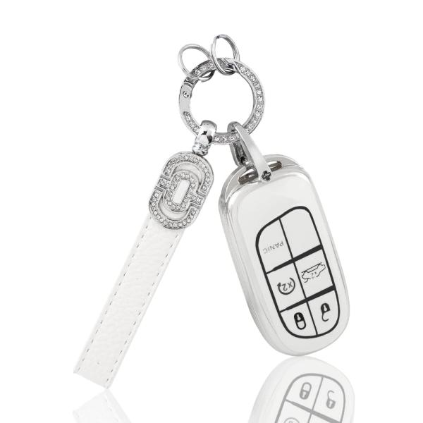 商品名:  CARFIB for Jeep Key Fob Cover Cute Girly Key Chain 5 Button Key Holder Compatible with Jeep Cherokee Durango Reneg...