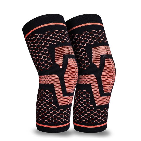 商品名KUBAO 女性用膝ブレース 膝の痛み用 プラスサイズ 膝蓋骨腱炎 膝ブレース 圧縮膝スリーブ 女性用ニーラップ ウェイトリフティング用 オートバイ用膝パッド オレンジ XXLKUBAO Knee Brace For Women Kn...