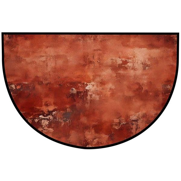 商品名:  Half Round Door Mat Terracotta Abstract Door Mat Outdoor Entrance, for Outside Entry 24x36 in Indoor Non-Slip semi...