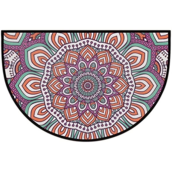 商品名:  Half Round Door Mat Doormat Mandala Door Mat Outdoor Entrance, for Outside Entry 18x30 in Indoor Non-Slip semi-Cir...