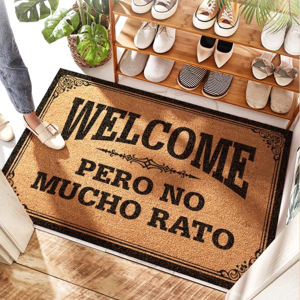 商品名:  Coteci Welcome Doormats Funny Welcome Pero No Mucho Rato Mats Rubber Non Slip Backing Machine Washable Entry Rug f...