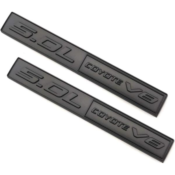 商品名:  2pcs 5.0 Coyote V8 Emblem 3D Trim Fender Hook Trunk Badge Decal Sticker Nameplate Replacement for 150 Mustang (Mat...