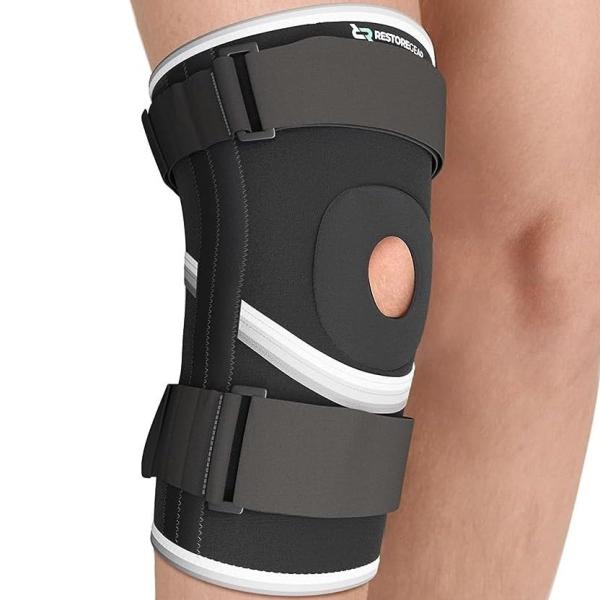 商品名: Restore 膝ブレース スポーツ用 (サイズM) - 調節可能な膝圧縮 膝の痛みに - 膝サポート ランニング トレーニング 回復などに Running Knee Brace For Meniscus Tear - Compr...
