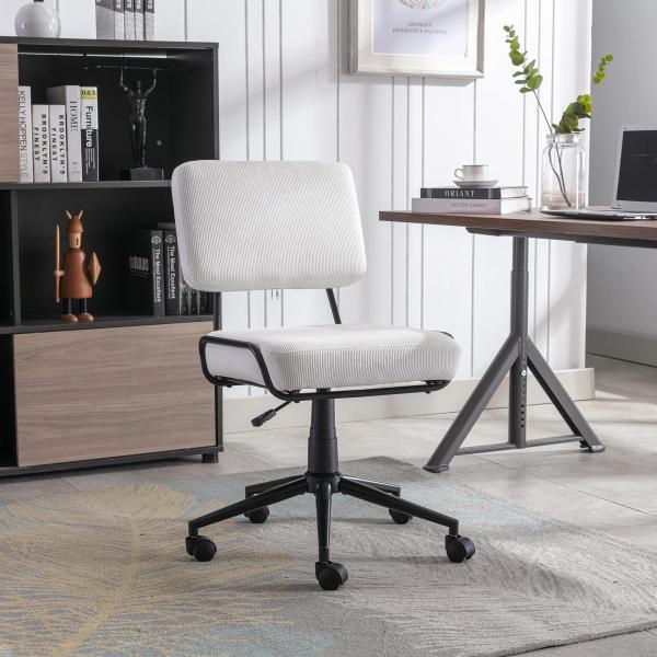 商品名:  Desk Chair Adjustable Height Corduroy Computer Chair with Wheels Rolling Small Comfy Armchair Cute Modern Work Tas...