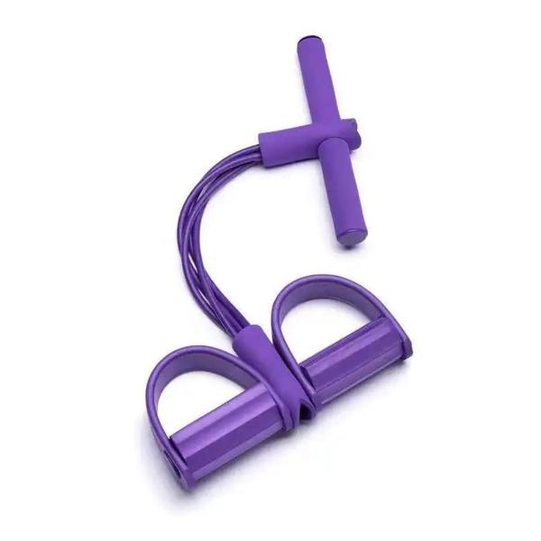 商品名: ペダルストレッチトレーナープーラー 4チューブ フィットネス抵抗バンド 脚 腕 腹筋 ウエスト お腹 エクササイズ ストレッチトレーニング (パープル) Pedal Stretch Trainer Puller, 4-Tube F...