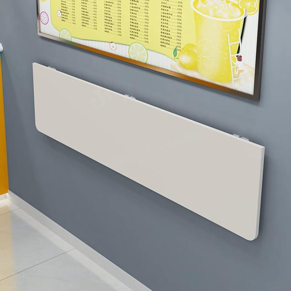 商品名:  CHEWO White Kitchen Breakfast Bar Table | Wall Table Folding Wall Mounted Drop-Leaf Dining Table | Fold Down Workb...
