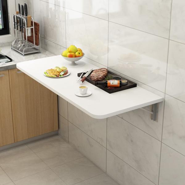 商品名:  CHEWO Kitchen Breakfast Bar Table, White | Computer Workstations for Home Office Work | Wall Mounted Folding Wall ...