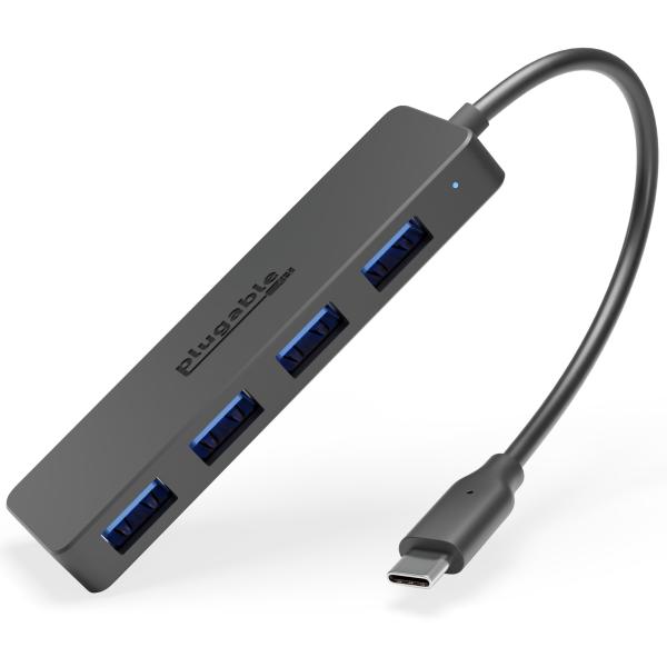 商品名: Plugable USB-C ハブ 4 ポート USB 3.0 対応 Windows Mac iPad Pro Surface Pro Chromebook Linux Android で使用可能 充電非対応 Plugable U...