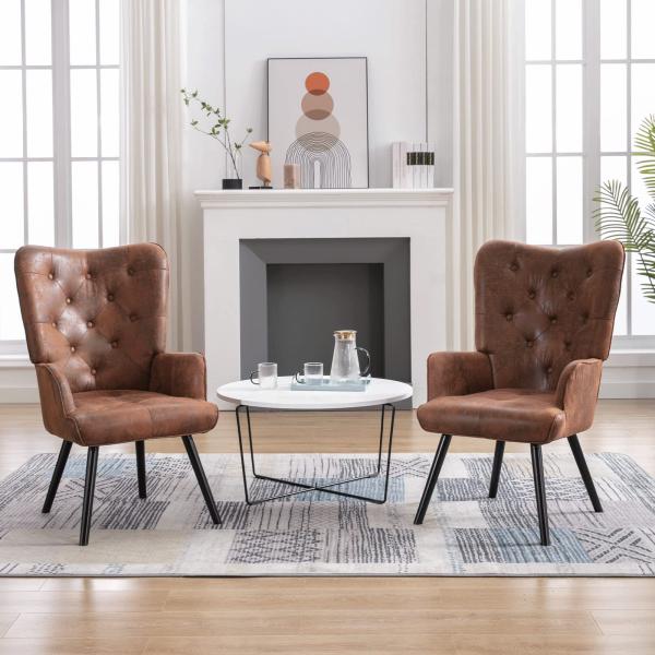 商品名:  Deolme Comfy Accent Chair for Living Room Furniture Mid Century Modern Armchair Wingback Bedroom Chairs Butacas pa...