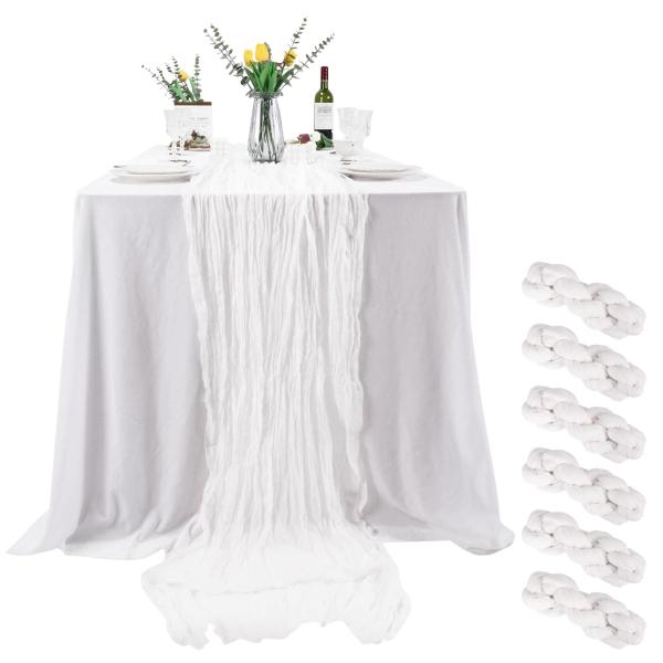 商品名: PETSTIBLE 6ピース セージグリーン チーズクロス テーブルランナー バルク 結婚式 ブライダル ベビーシャワー 誕生日パーティー ケーキテーブルデコレーション PETSTIBLE 6pcs Cheesecloth Tab...