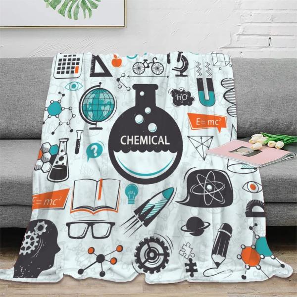 商品名:  Modern Science Theme Throw Blanket for Couch,Science Lab Book Experiment Apparatus Design Bed Blankets,Soft and Wa...